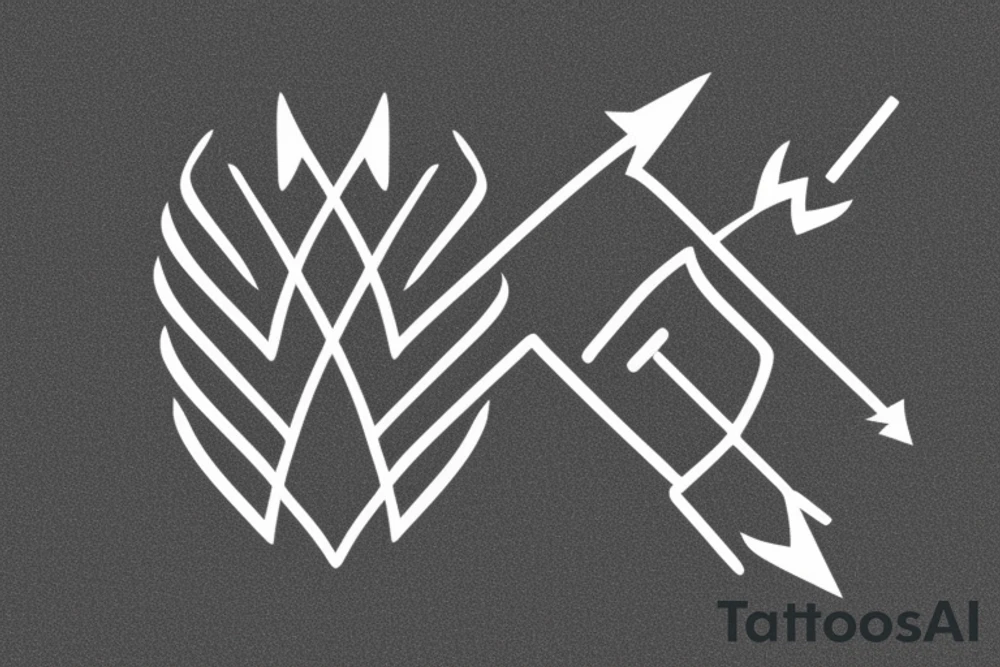 406, thin realistic arrow and arrow head with the 406 in the arrow head ...