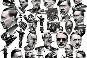 2k tatoo Hitler tattoo idea | TattoosAI
