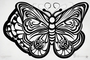 Butterfly with a dark soul in the matrix tattoo idea | TattoosAI