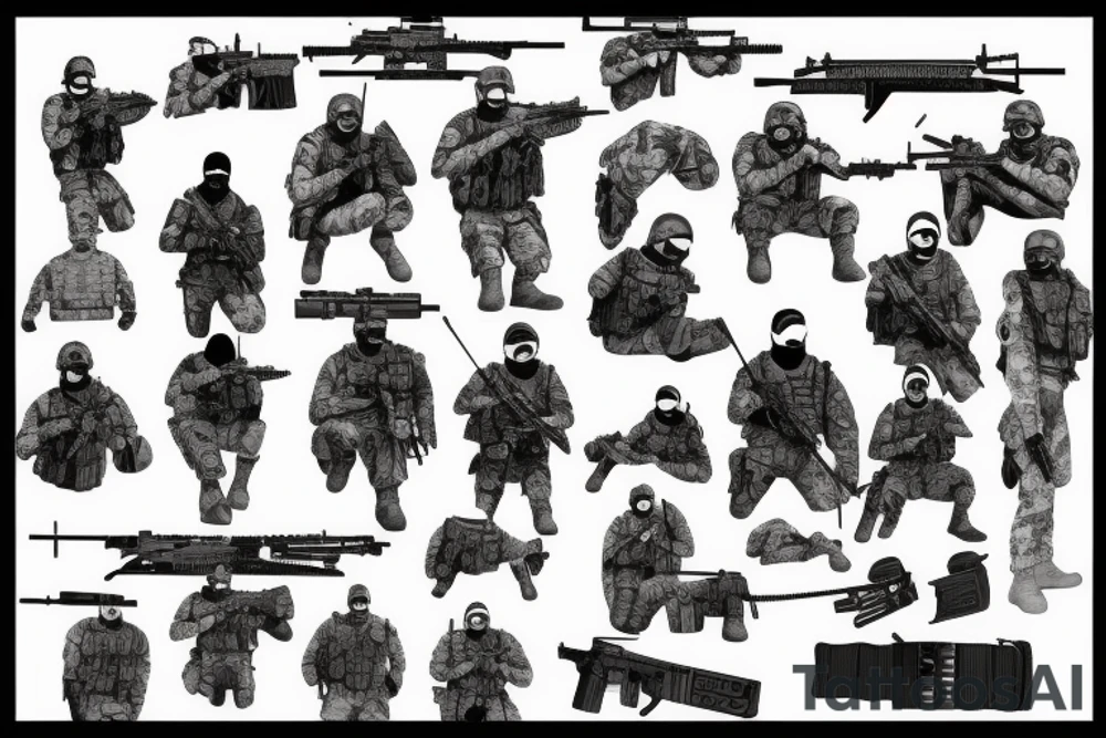 Tactical soldier special forces tattoo idea | TattoosAI