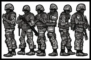 Tactical soldier scary reaper tattoo idea | TattoosAI