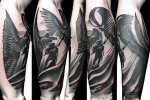 Dark angel tactical soldier tattoo idea | TattoosAI