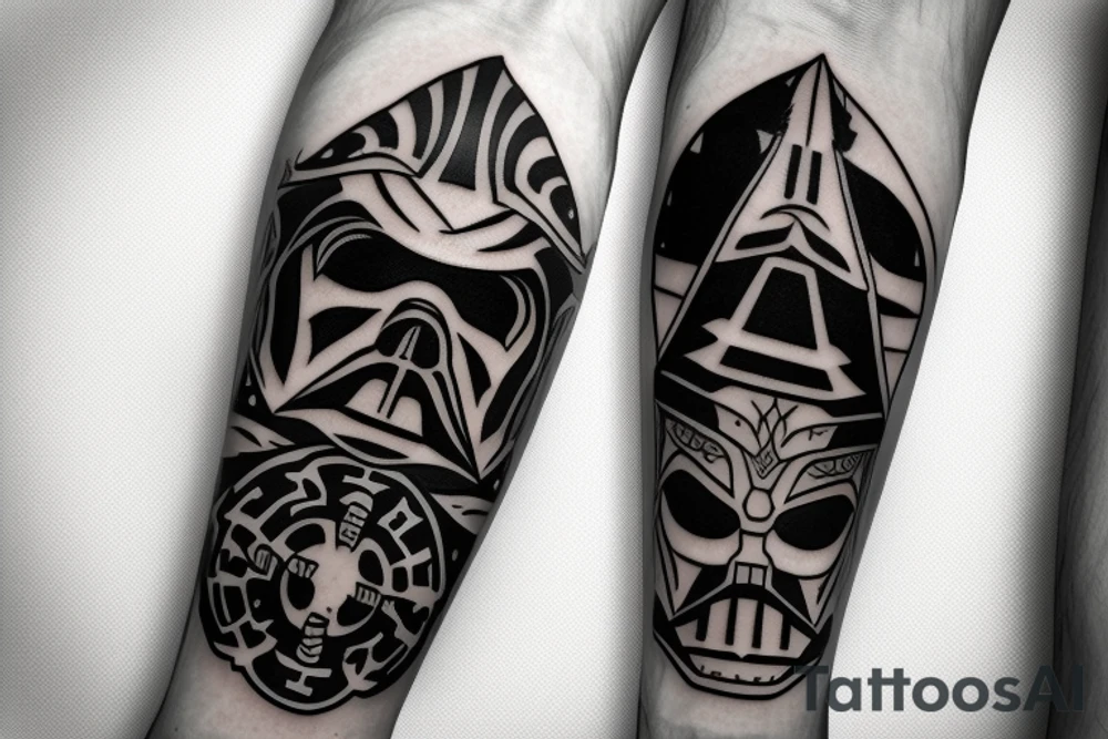 Sith lord tactical tattoo idea | TattoosAI