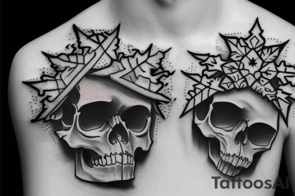Snowflake Skull Tattoos