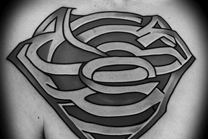 Celtic style superman logo tattoo idea | TattoosAI