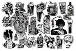 Juice wrld with 999 tattoo idea | TattoosAI