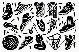 Track and Field Spikes tattoo idea | TattoosAI