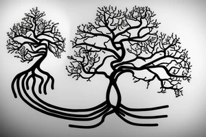 Circuit diagram tree tattoo idea | TattoosAI