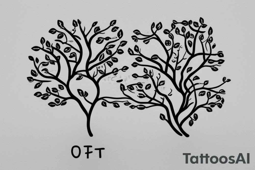 Circuit diagram tree small tattoo idea | TattoosAI