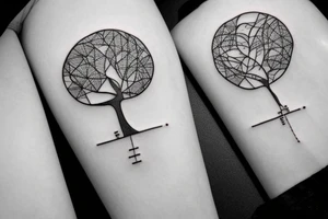 Circuit diagram tree small tattoo idea | TattoosAI