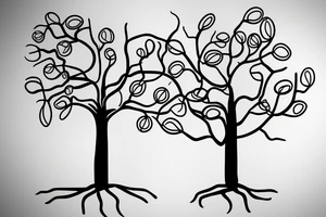 Circuit diagram tree small tattoo idea | TattoosAI