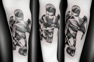 Forearm sleeve with Fallen Soldier Battlefield Cross, red poppies ...