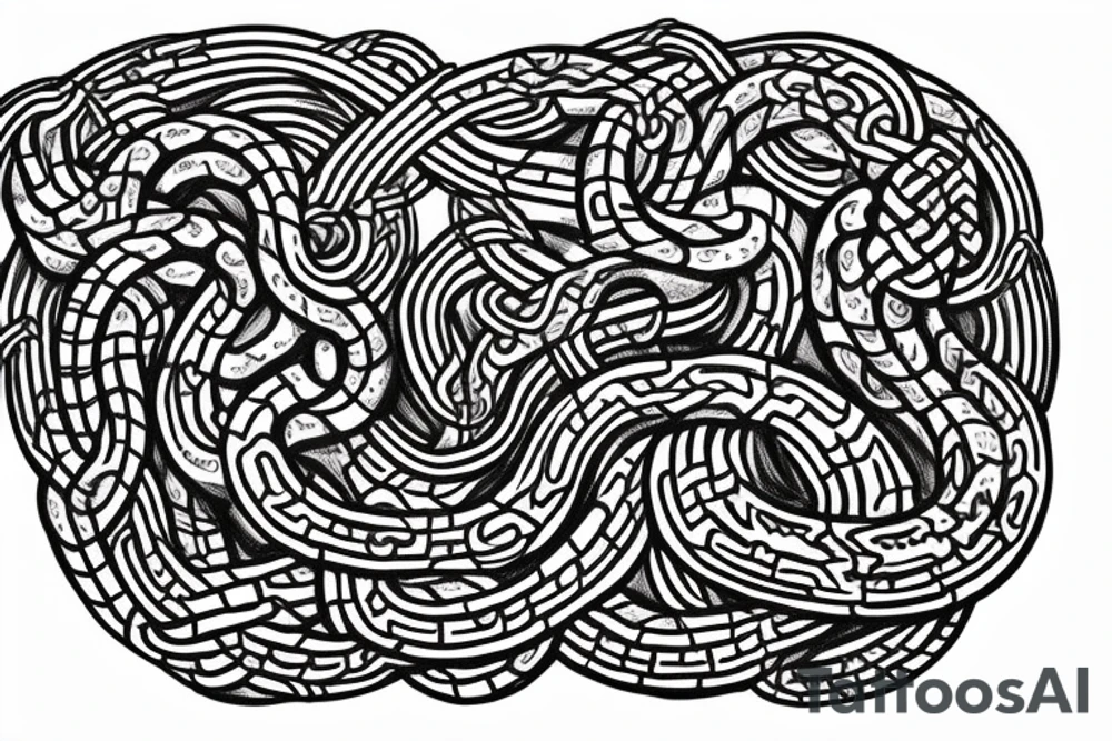 Old Norse rune stone art inspired. Jormungandr, large interlocking ...