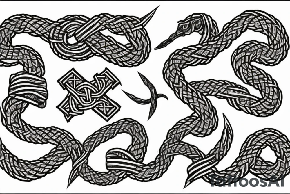 Old Norse artwork inspired. Semi Abstract rune stone carving of ...