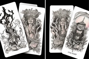 The Fool tarot card tattoo idea | TattoosAI