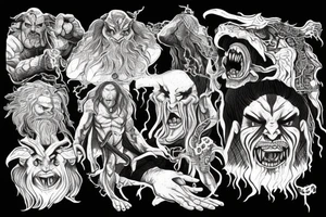 Balrog from Peter Jackson's lord of the rings tattoo idea | TattoosAI